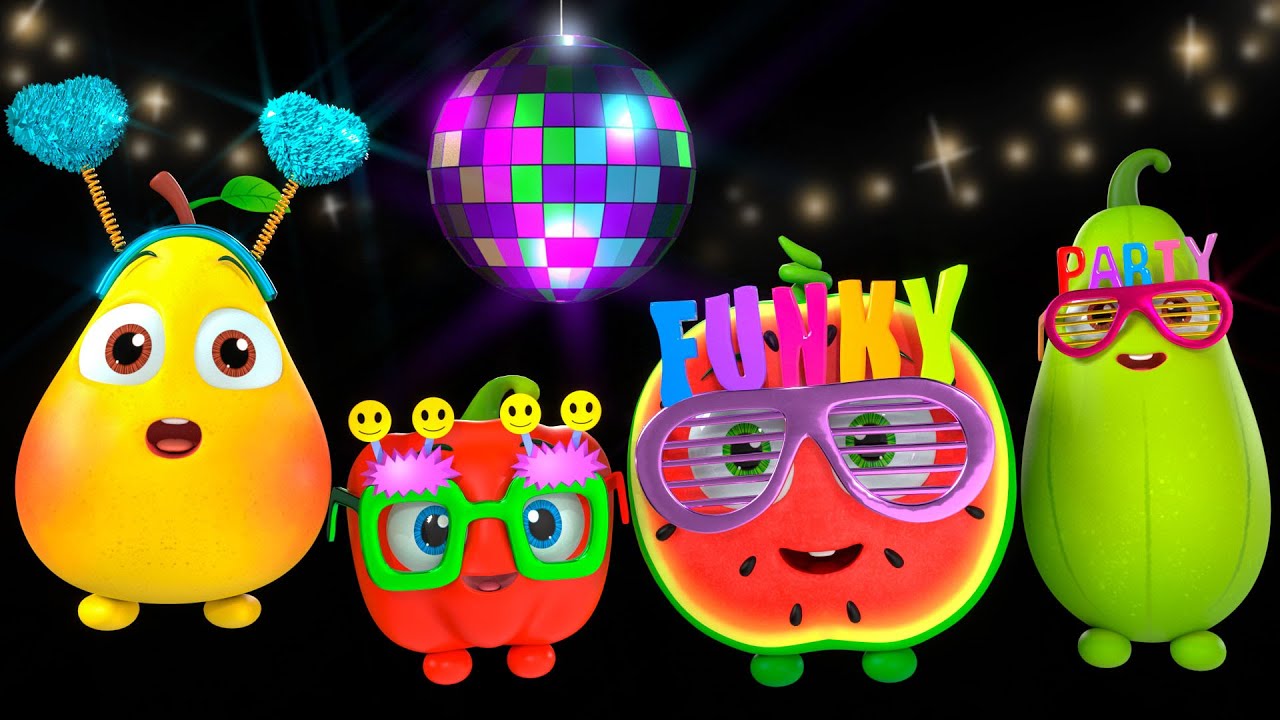 Funky Fruits Disco Dance Party Compilation | Baby Sensory Video and Fun ...