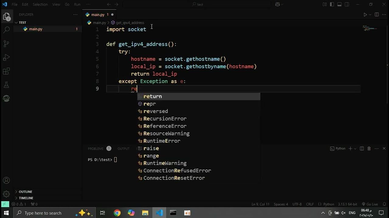 How to get your local ipv4 address using python - YouTube