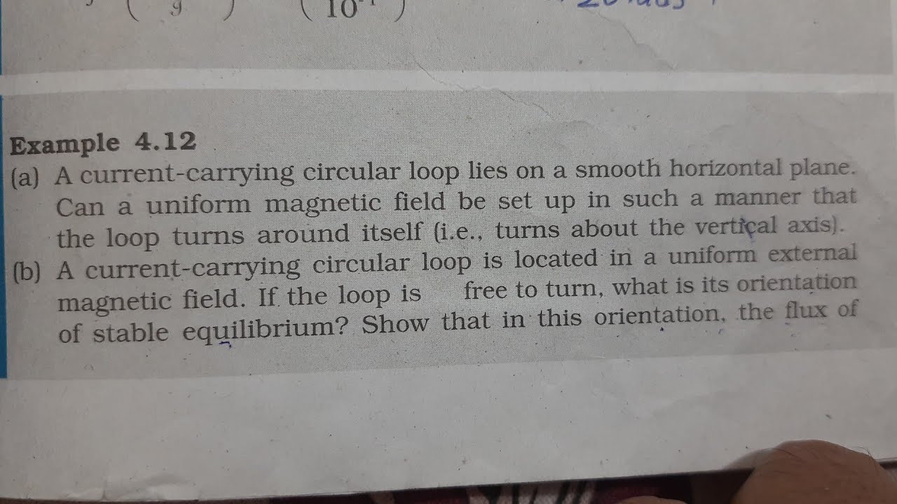 A current-carrying circular loop lies on a smooth horizontal plane. Can ...