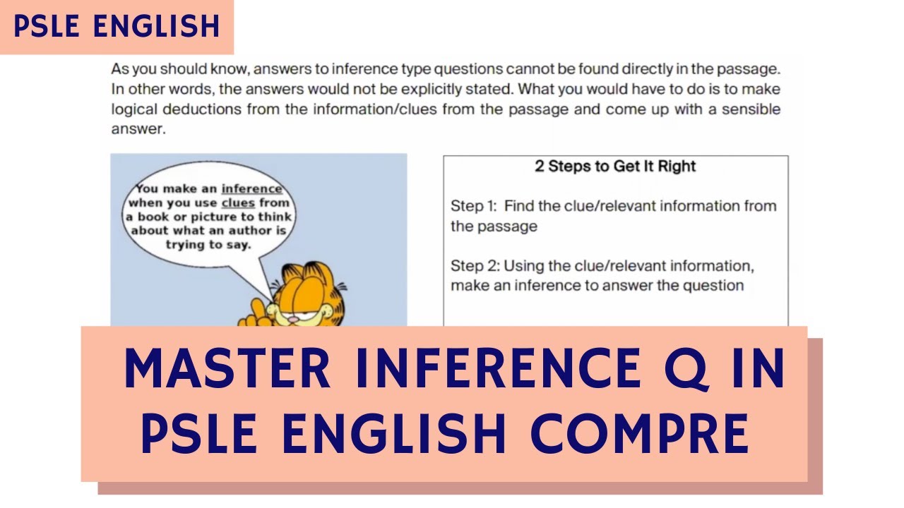 Master PSLE English Comprehension Inference Questions (TTA PSLE English ...