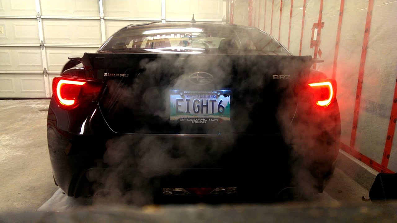 2013 BRZ with TRD exhaust and Borla UEL header - YouTube