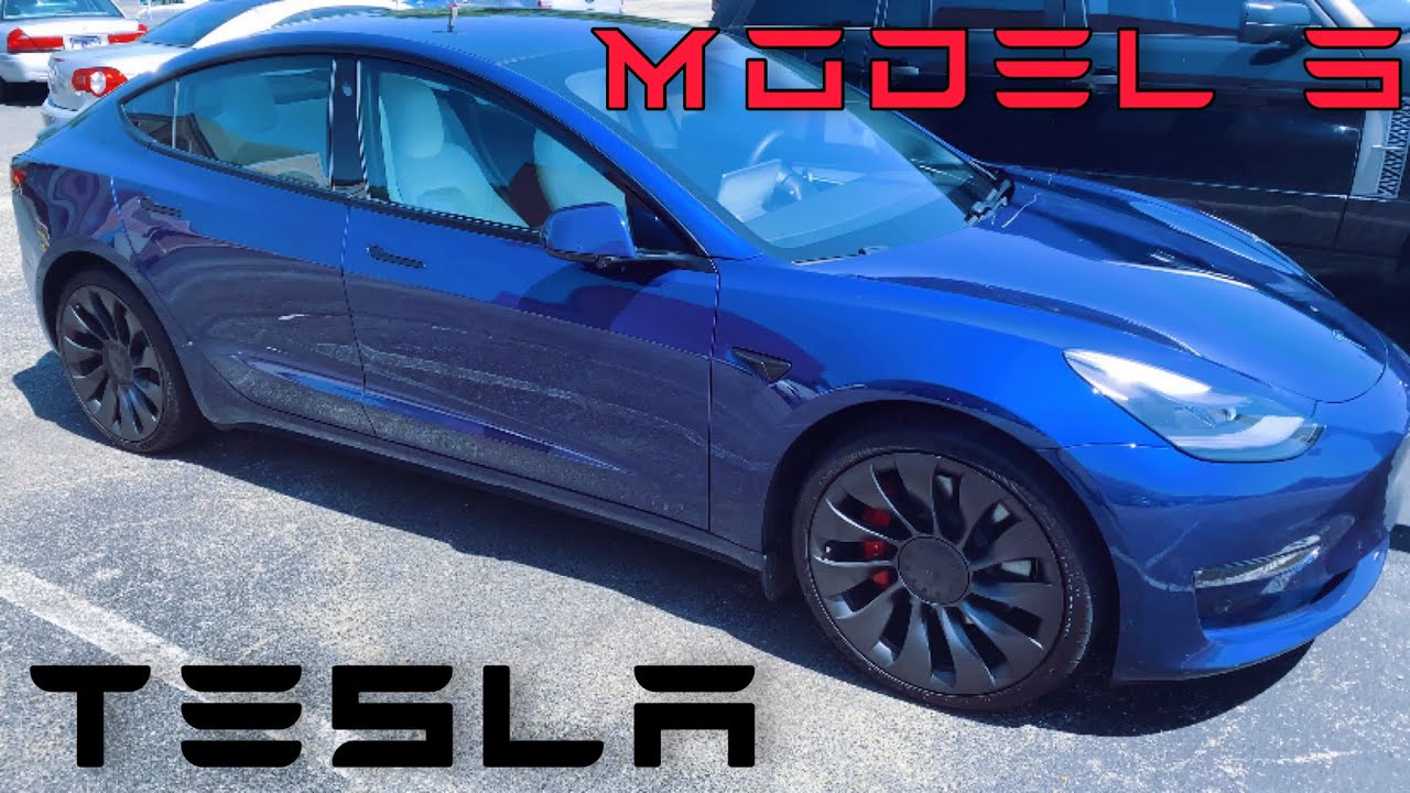 2022 TESLA MODEL 3 | DEEP BLUE METALLIC | OUTSIDE | EPISODE 9 - YouTube