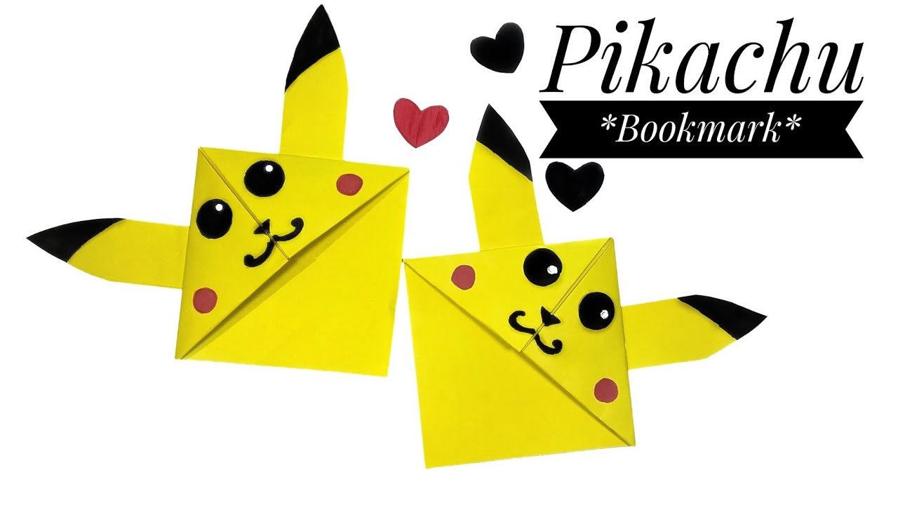 Easy pikachu bookmark corner/How to make a bookmark/ Crafts & Cards 10 ...