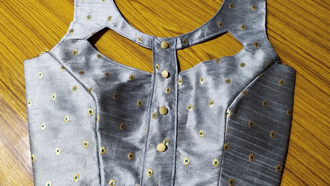 Beautiful model front neck design with princess cut blouse design ...