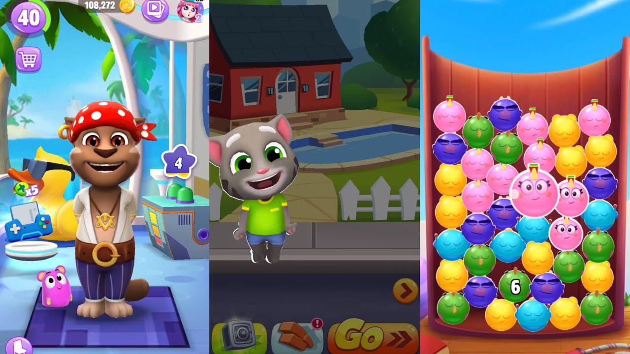 play ⏯️ ️ My tom 2 and tom gold run adventure|kids game|#talkingtom2 # ...