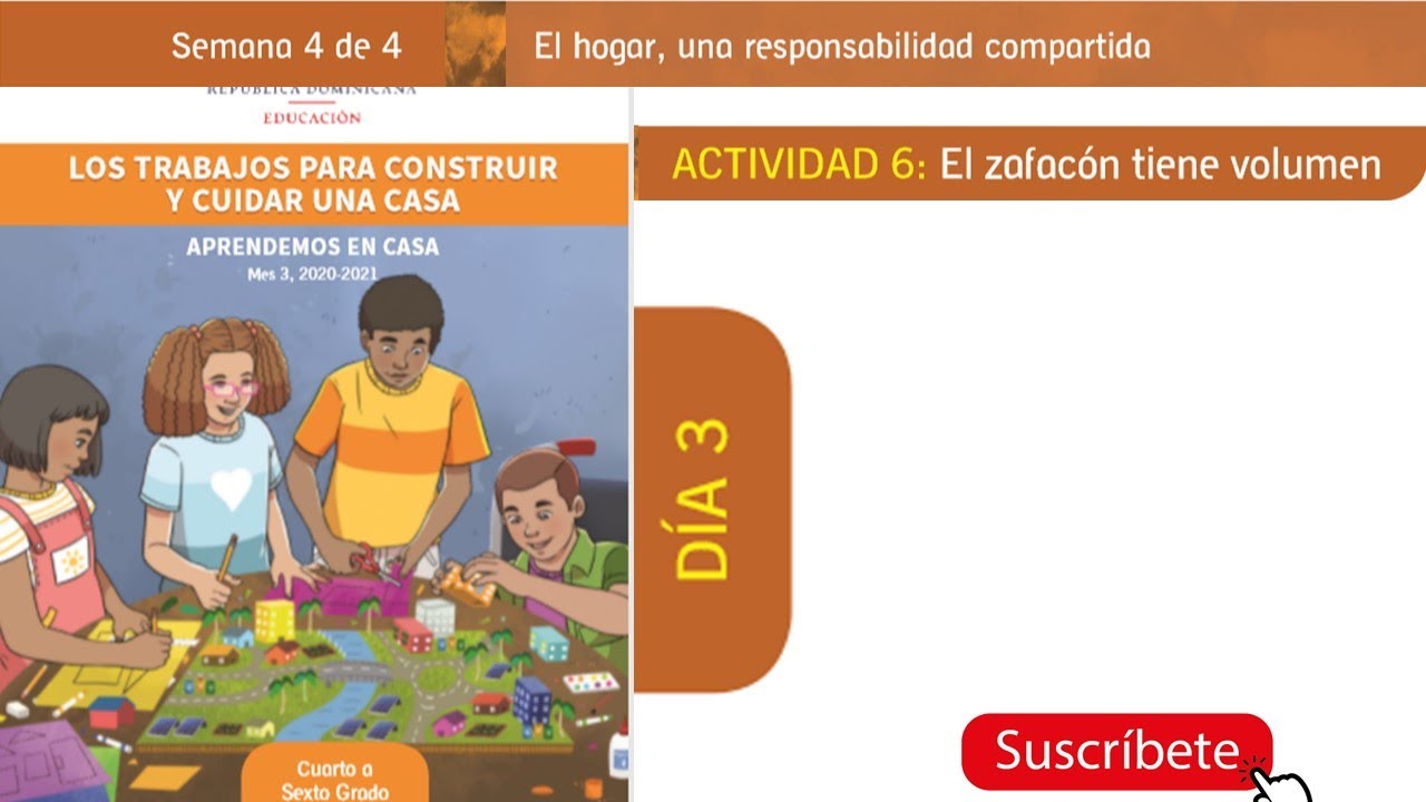 Cuarta semana ACTIVIDAD 6 El Zafacón tiene volumen del tercer ...