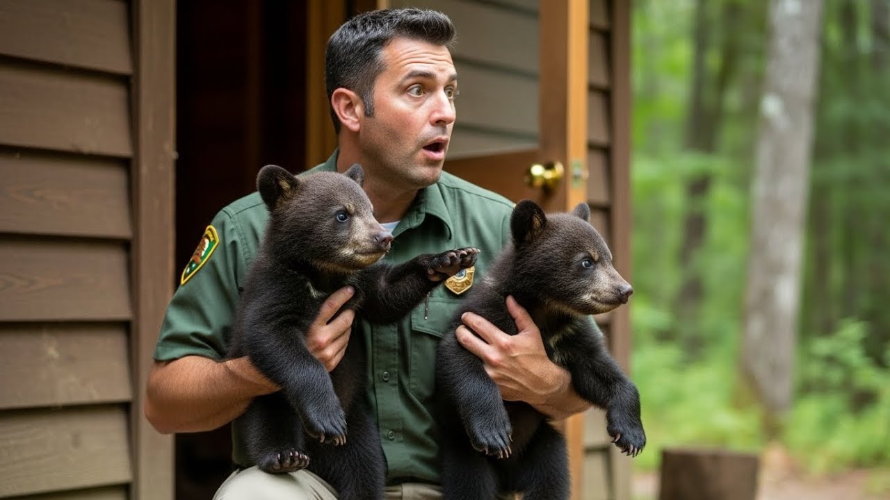 Two black bear cubs cried hysterically and pulled at a park ranger's ...
