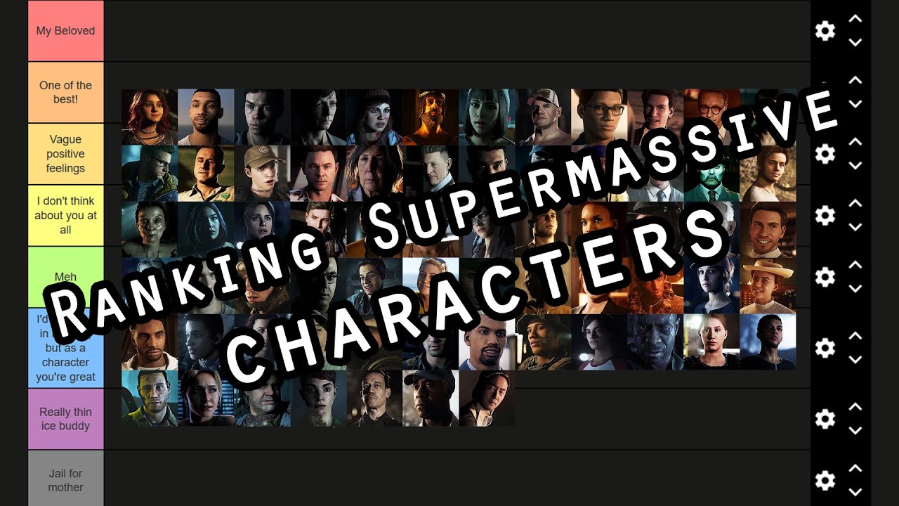 Ranking Supermassive Characters (Tiermaker) - YouTube