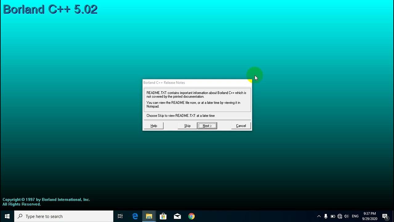10 على ويندوز (64b) Borland Turbo C++ شرح تنصيب برنامج - YouTube