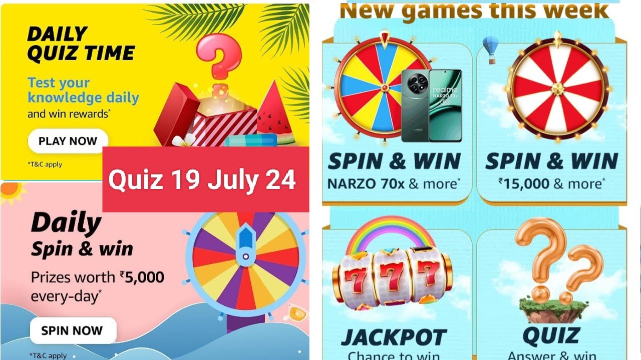 Daily Amazon Quiz Time//New Game's This Week Quiz/Airwick quiz/Funzone ...