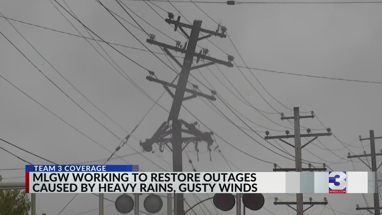 MLGW working to restore power outages during Francine - YouTube