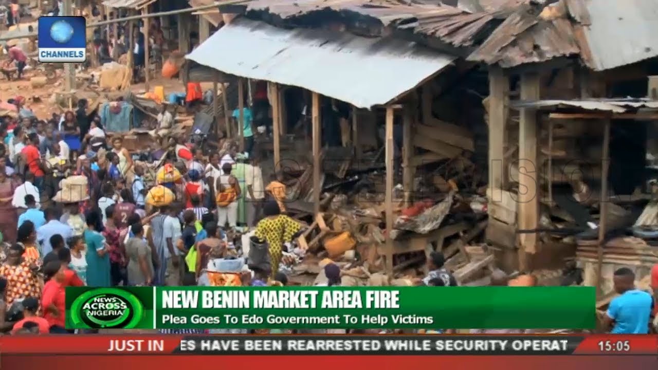 Fire Consumes Over 10 Shops, Goods In New Benin Market - YouTube