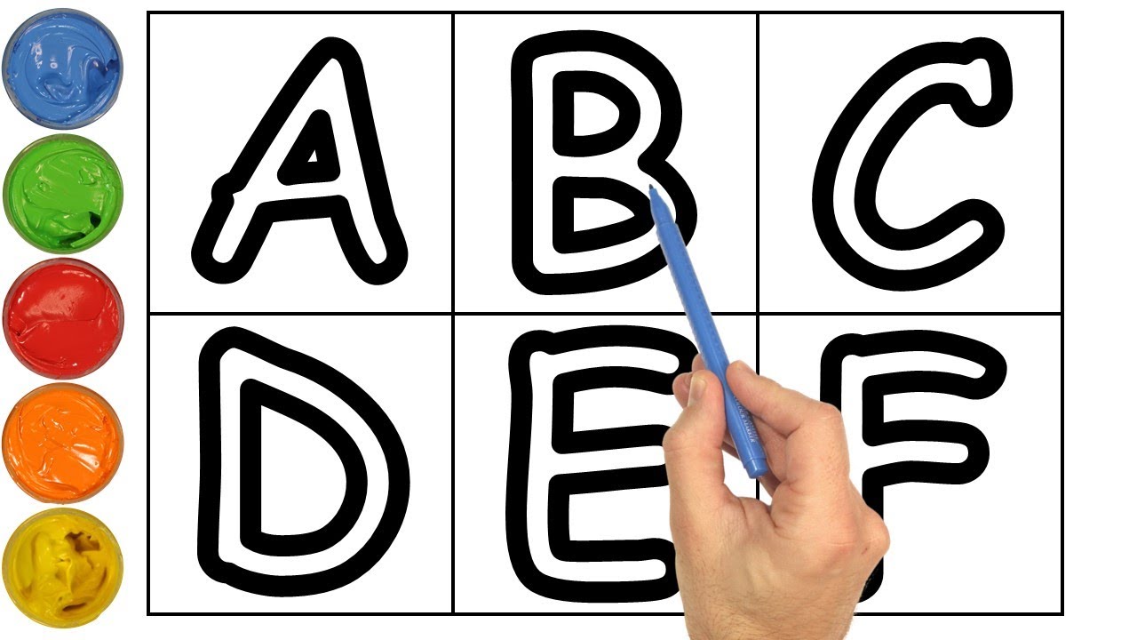 Color and Learn THE ALPHABET | Drawing, Painting & Coloring for Kids ...