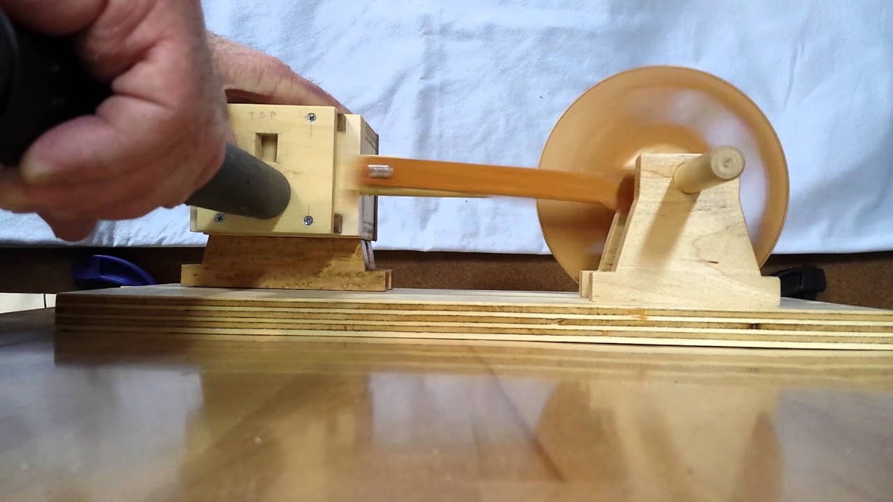 Wooden air engine. - YouTube