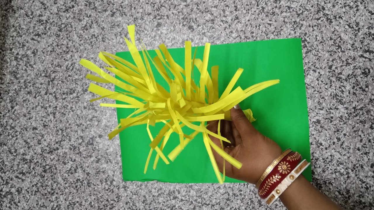 #Shortcut paper making flower# সহজে তৈরি কাগজের ফুল - YouTube