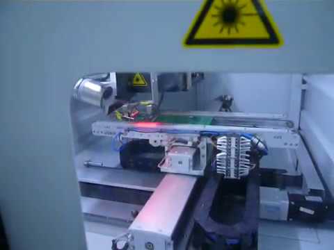 PCB in line laser marking - YouTube