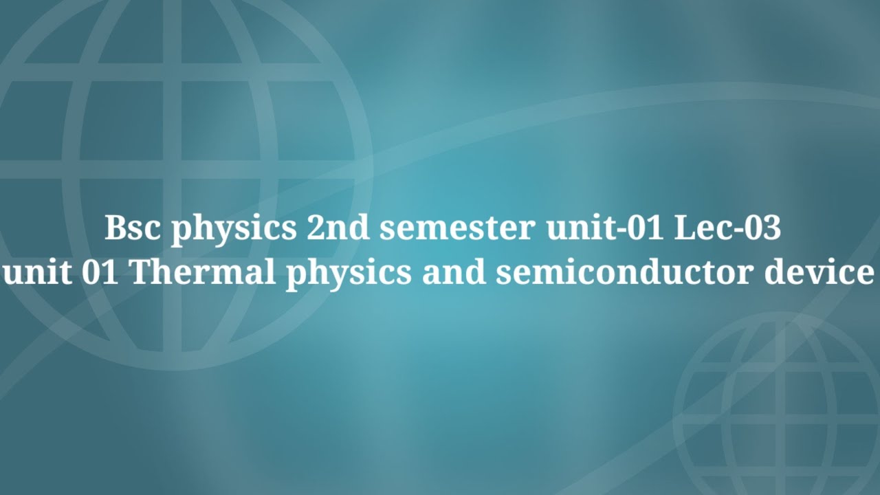 Bsc physics - YouTube