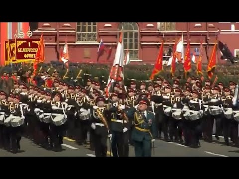 I put Rasputin over Russian soldiers marching