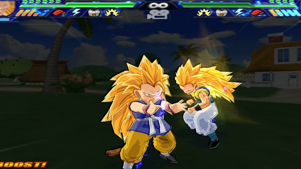 Dragon ball z budokai tenkaichi 3 goku (GT) ssj3 vs gotenks ssj3 ...
