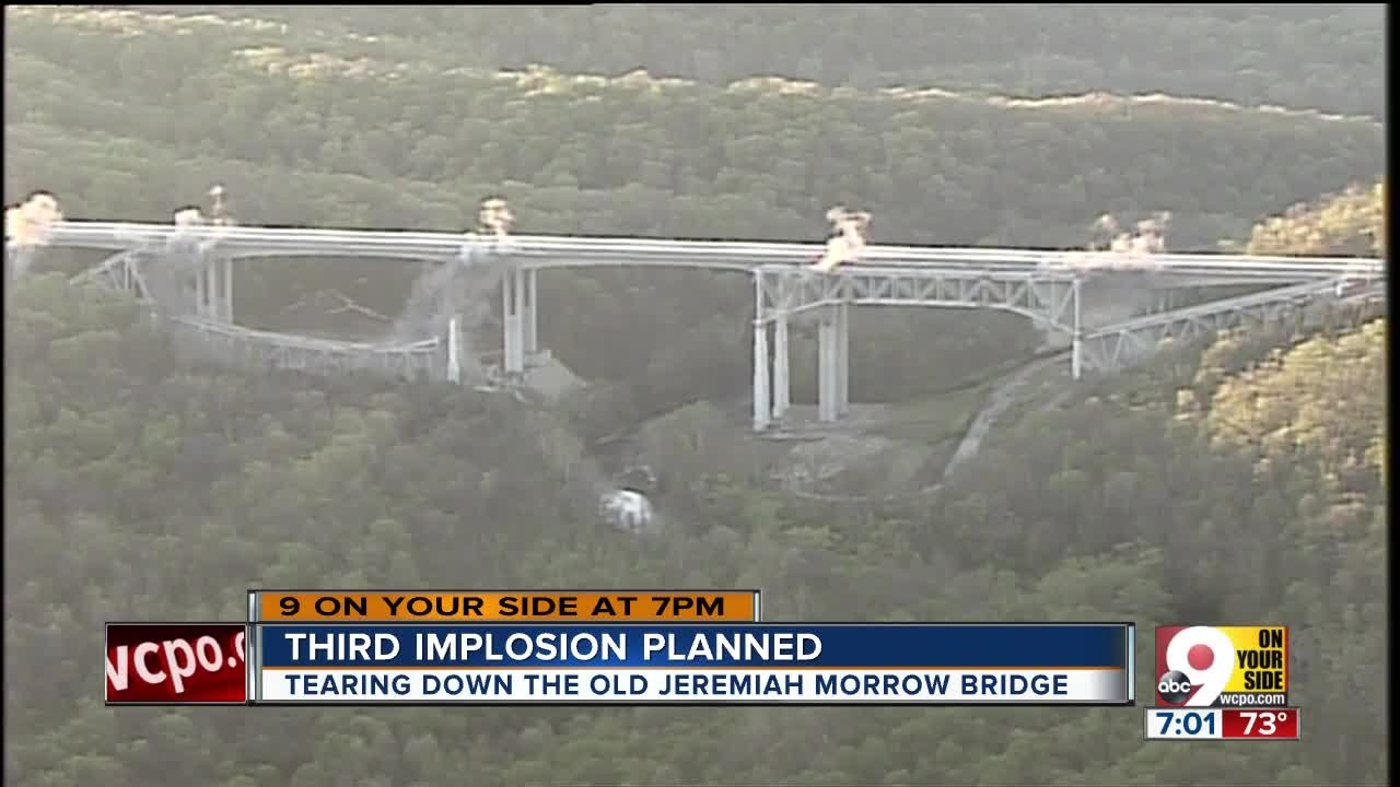 Third implosion planned for old Jeremiah Morrow Bridge - YouTube