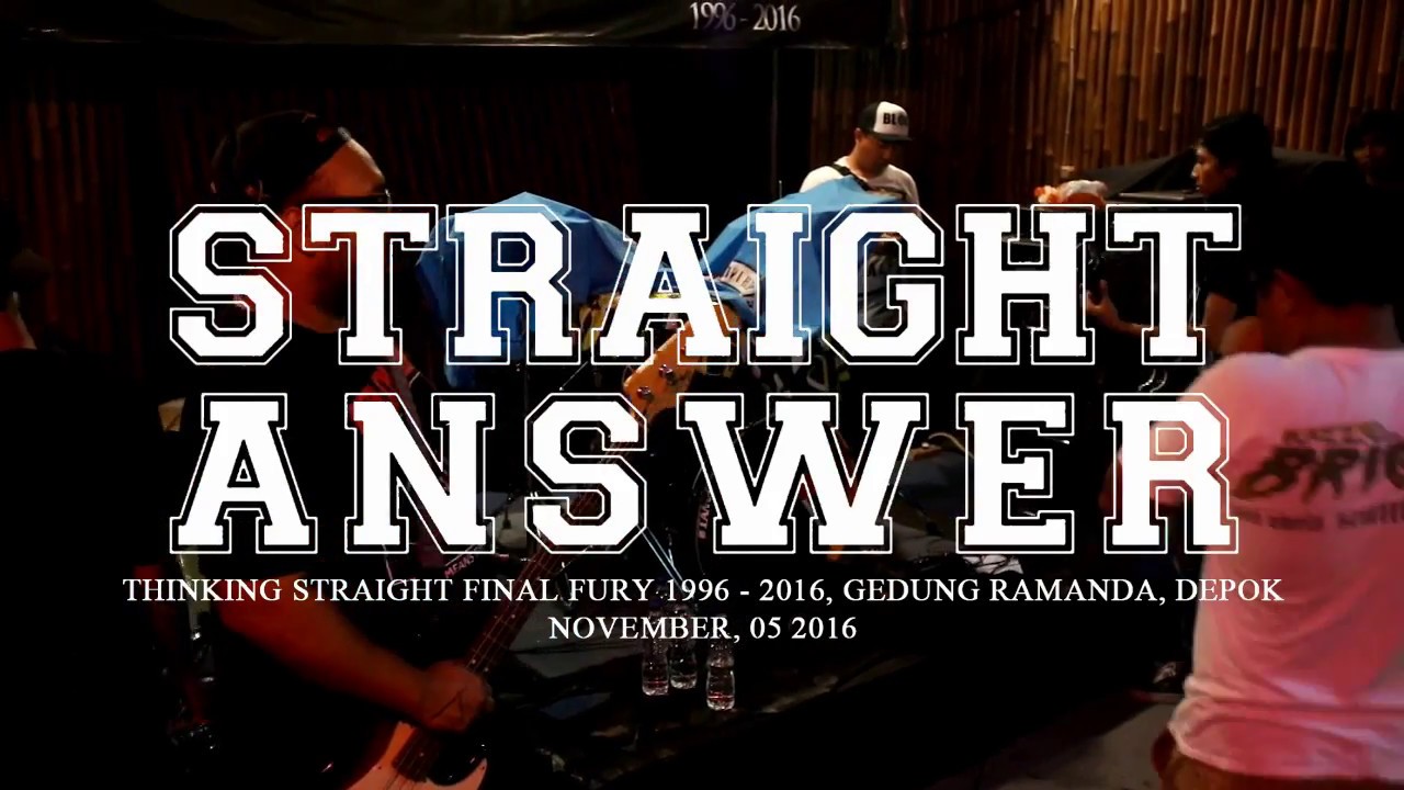 STRAIGHT ANSWER Live at Thinking Straight Final Fury - YouTube