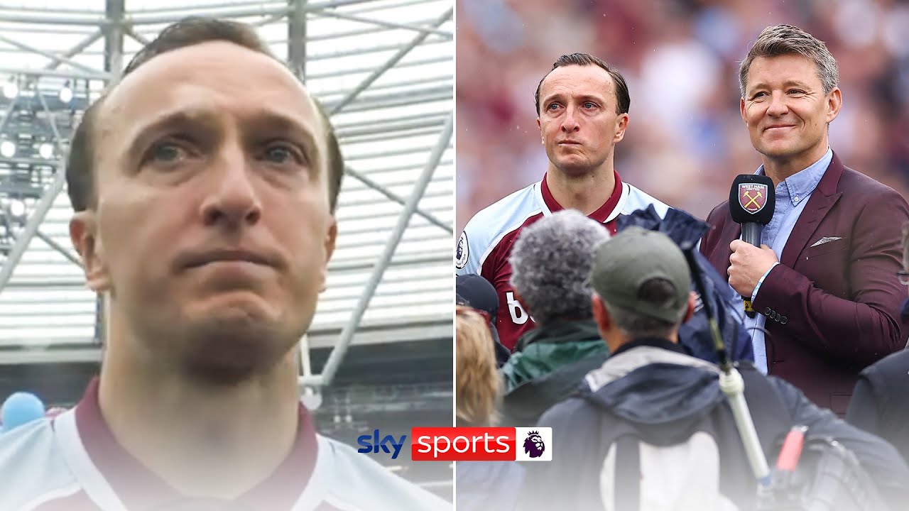 Emotional Mark Noble gives farewell speech to West Ham fans 😢 - YouTube
