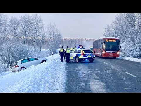#41 Winter road driving in Sweden | Trucking in Stockholm Sweden #4k # ...