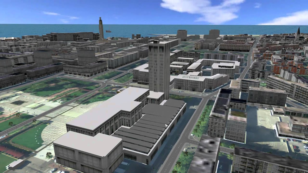 Vidéo de la ville du Havre dans Autodesk Infrastructure Modeler 2012 ...