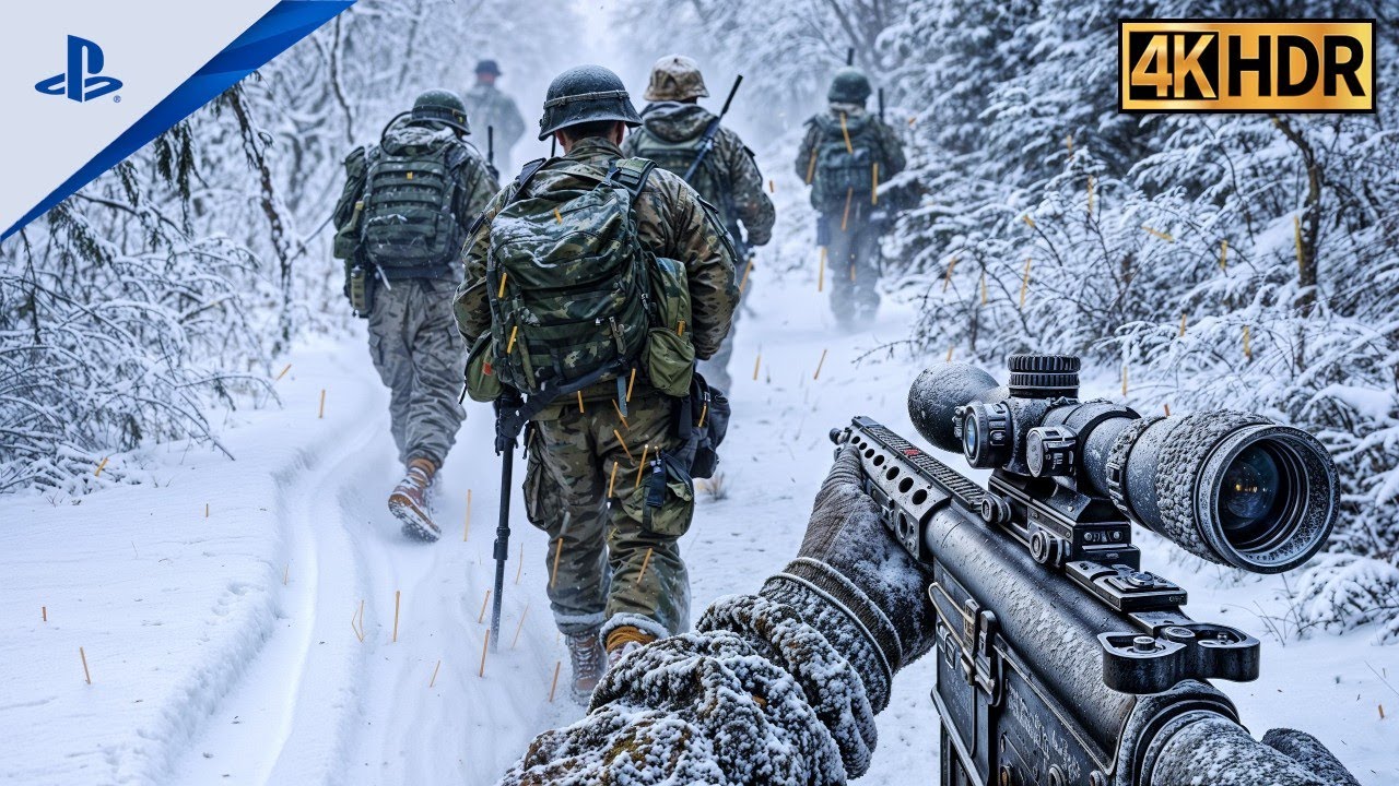 COD WW2 - Battle Of The Ardennes Winter War 1944 - 4K HDR - YouTube