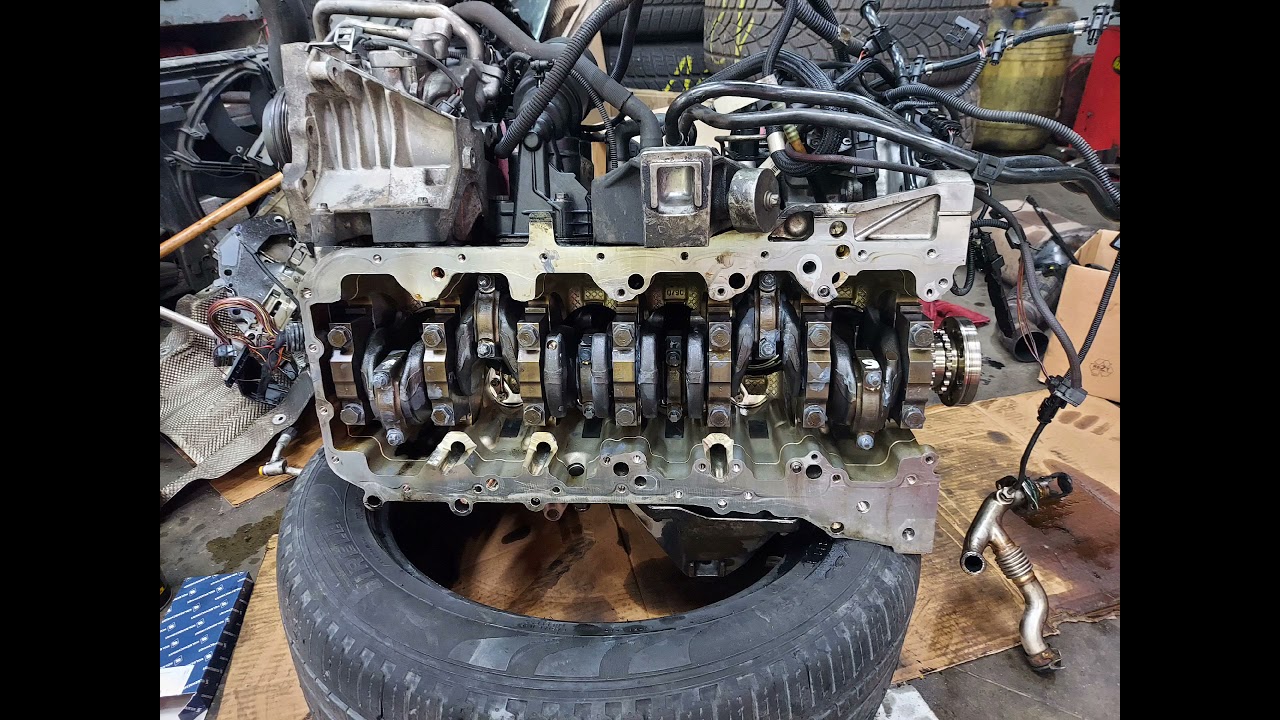 BMW F10 535D N57 after replacing rod bearings and other parts - YouTube