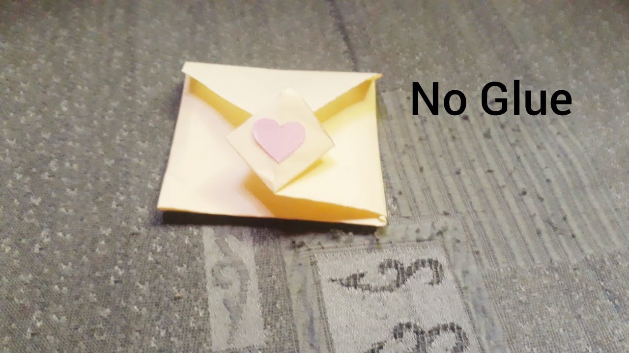 diy easy paper envelope without glue.. - YouTube