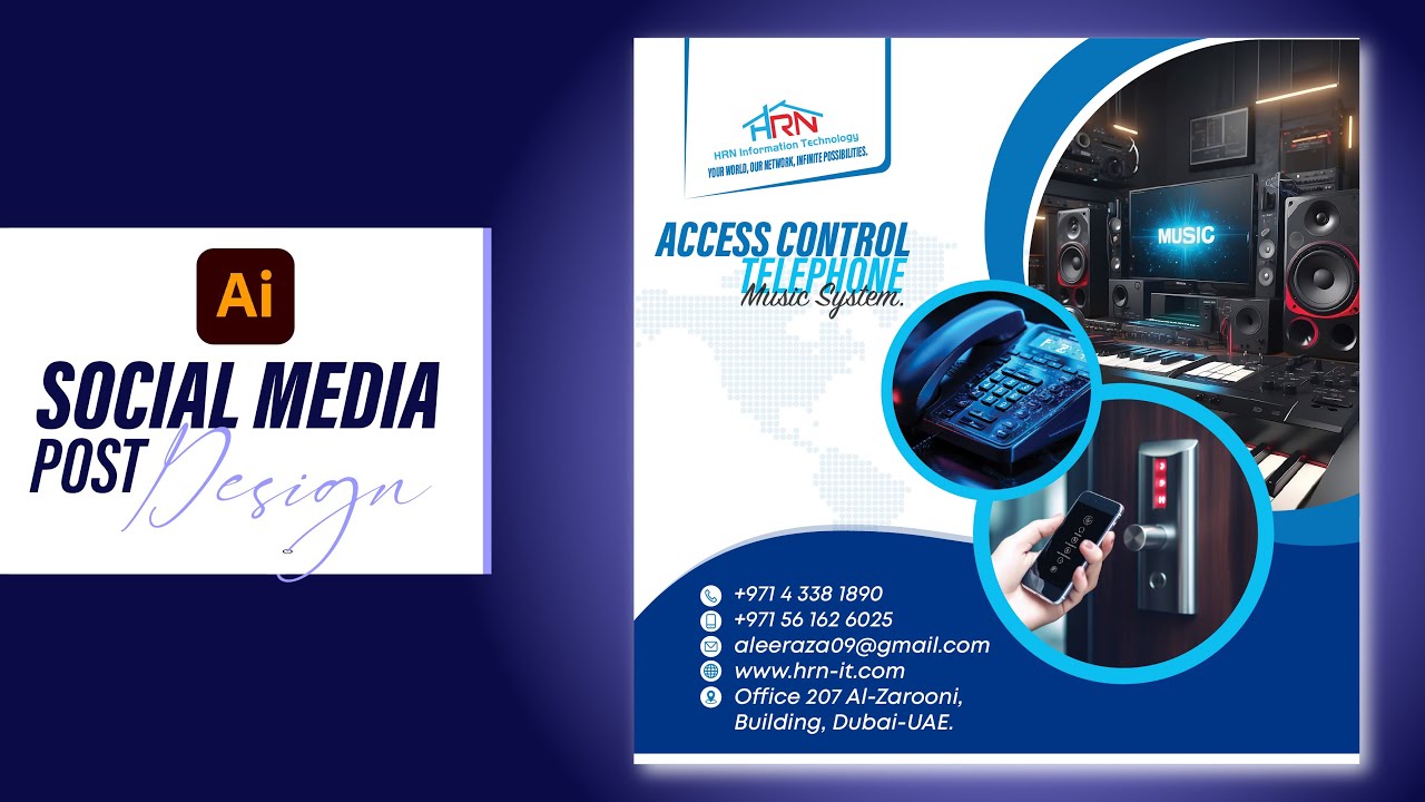 How to Design Creative Social Media Post in Adobe Illustrator. #post # ...