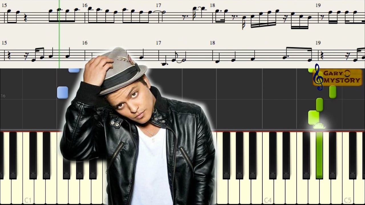 Bruno Mars - Chunky Easy Piano Tutorial/Keyboard Lesson FREE Sheet ...