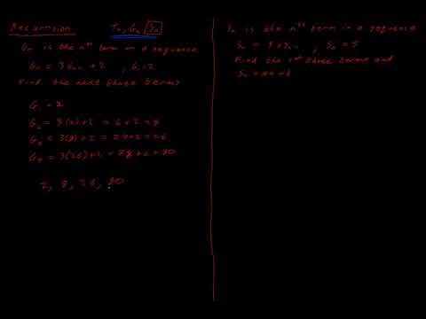 Recursive patterns and relations - YouTube