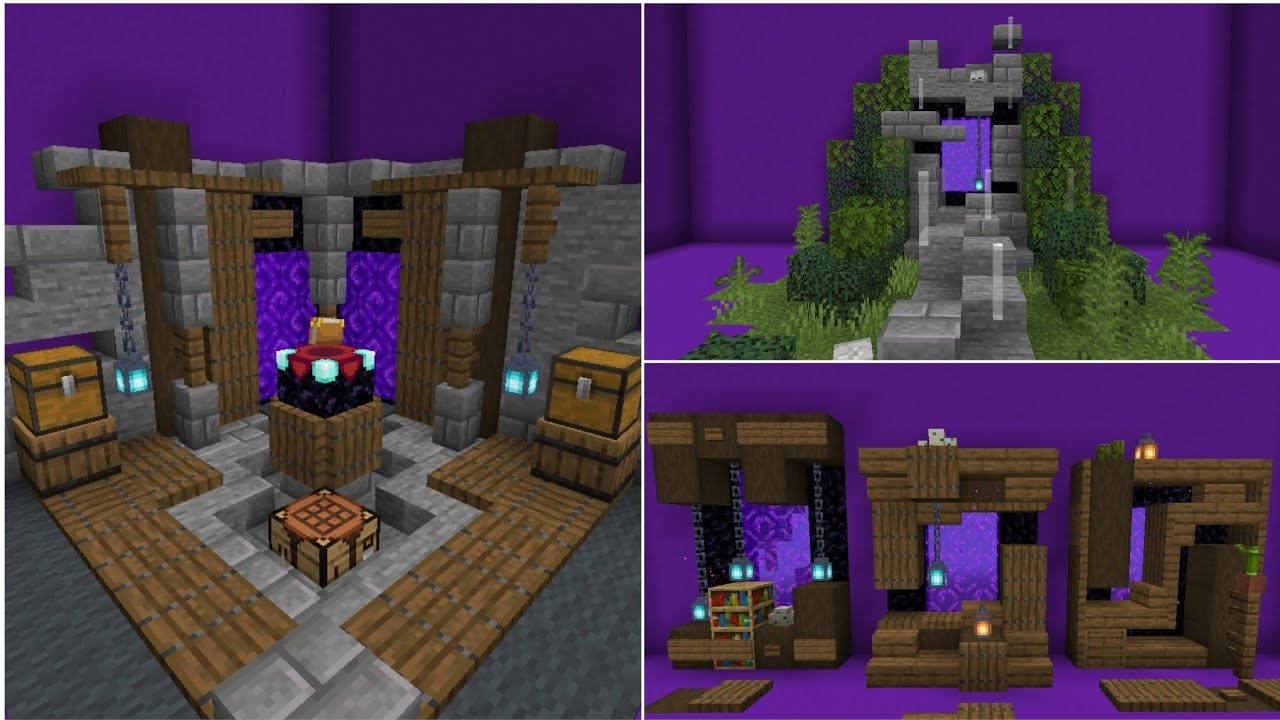 Minecraft: 8 Ideas of Nether Portal Designs - YouTube