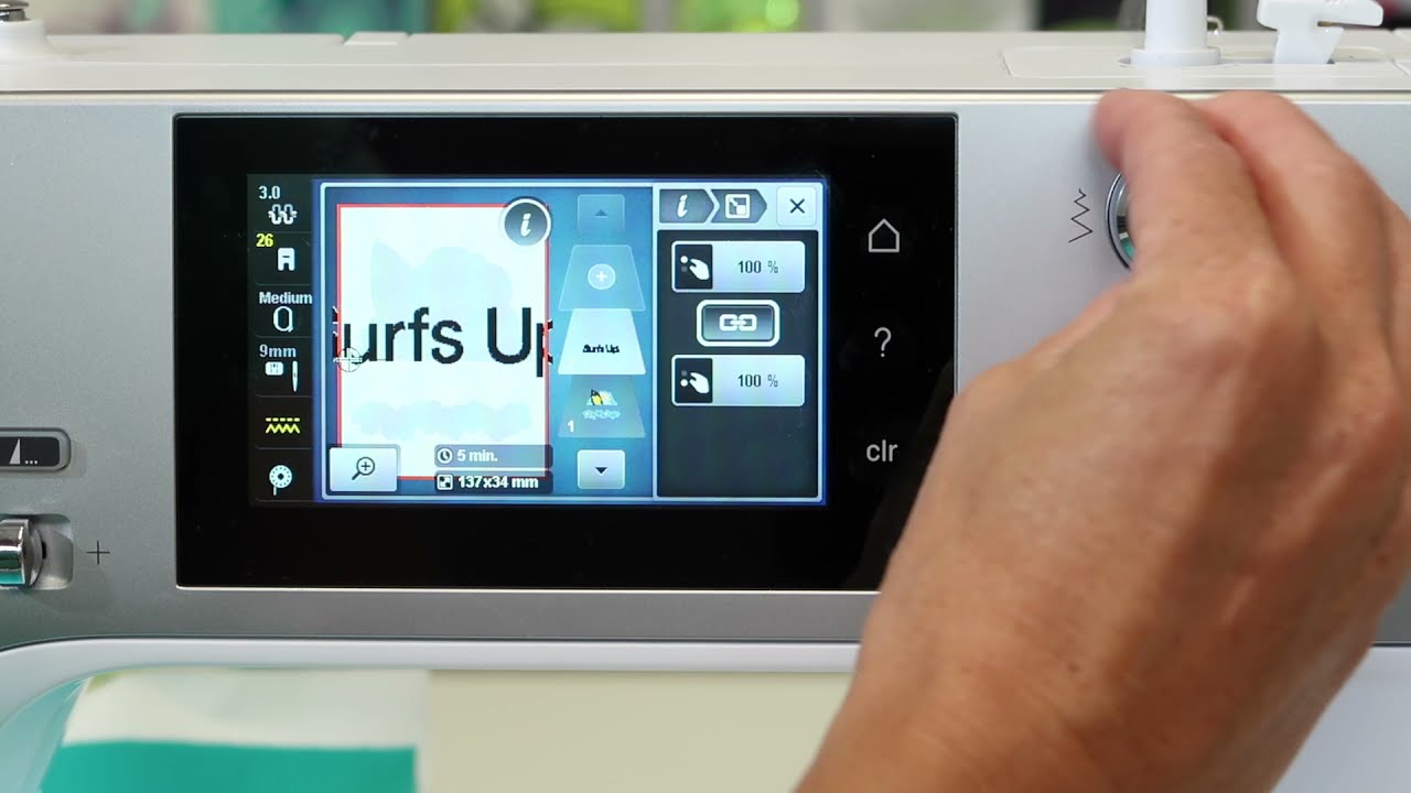 BERNINA 570 118 How to Combine Embroidery Designs on Screen - YouTube