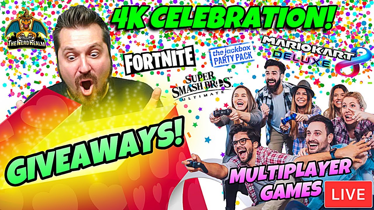 GIVEAWAYS & Multiplayer Games! 4K Celebration Stream! Playing with ...
