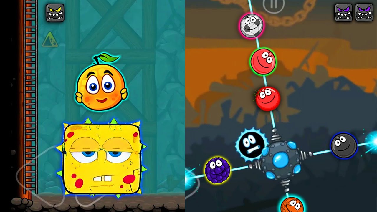 RED BALL 4 - ALL BALLS LASER BATTLE VS ORANGE BALL IN FUSION MODE ...