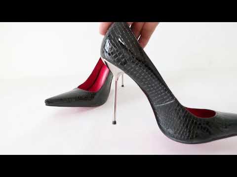 Sorbern 12Cm Crocodile Women Pumps Shoe Fetish Cigarette Style Stilettos High Heel Silver