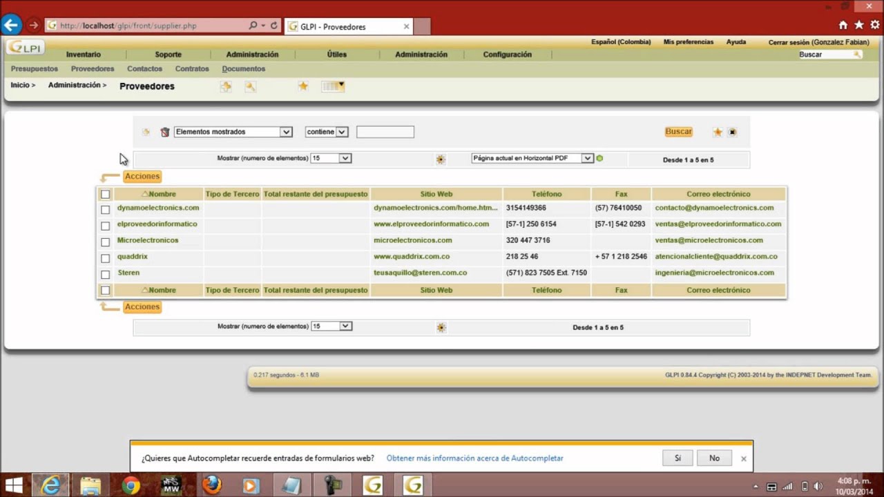 Modificacion GLPI - YouTube