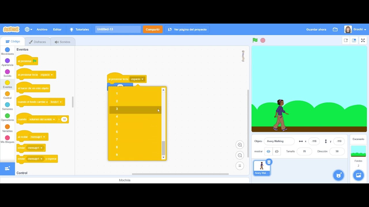 Eventos en Scratch - YouTube