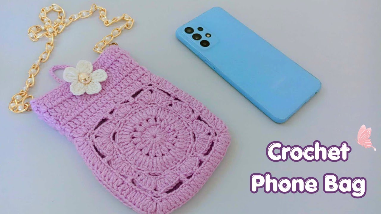 How to Crochet Phone Bag | Easy Step by Step Tutorial for Beginners ...