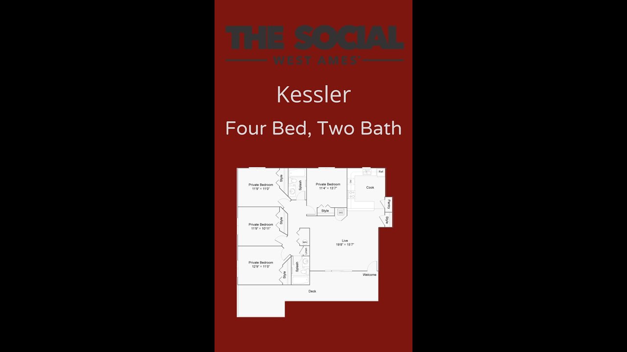 Kessler Classic Floorplan at The Social West Ames - YouTube