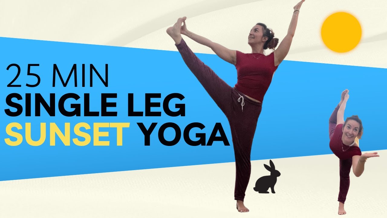 Sunset Single Leg Yoga Challenge - YOGA FOR CORE STABILITY - YouTube