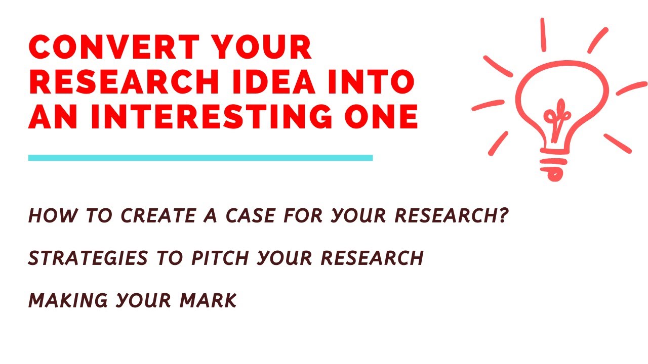 How to come up with an interesting research idea? ResearchBeast - YouTube