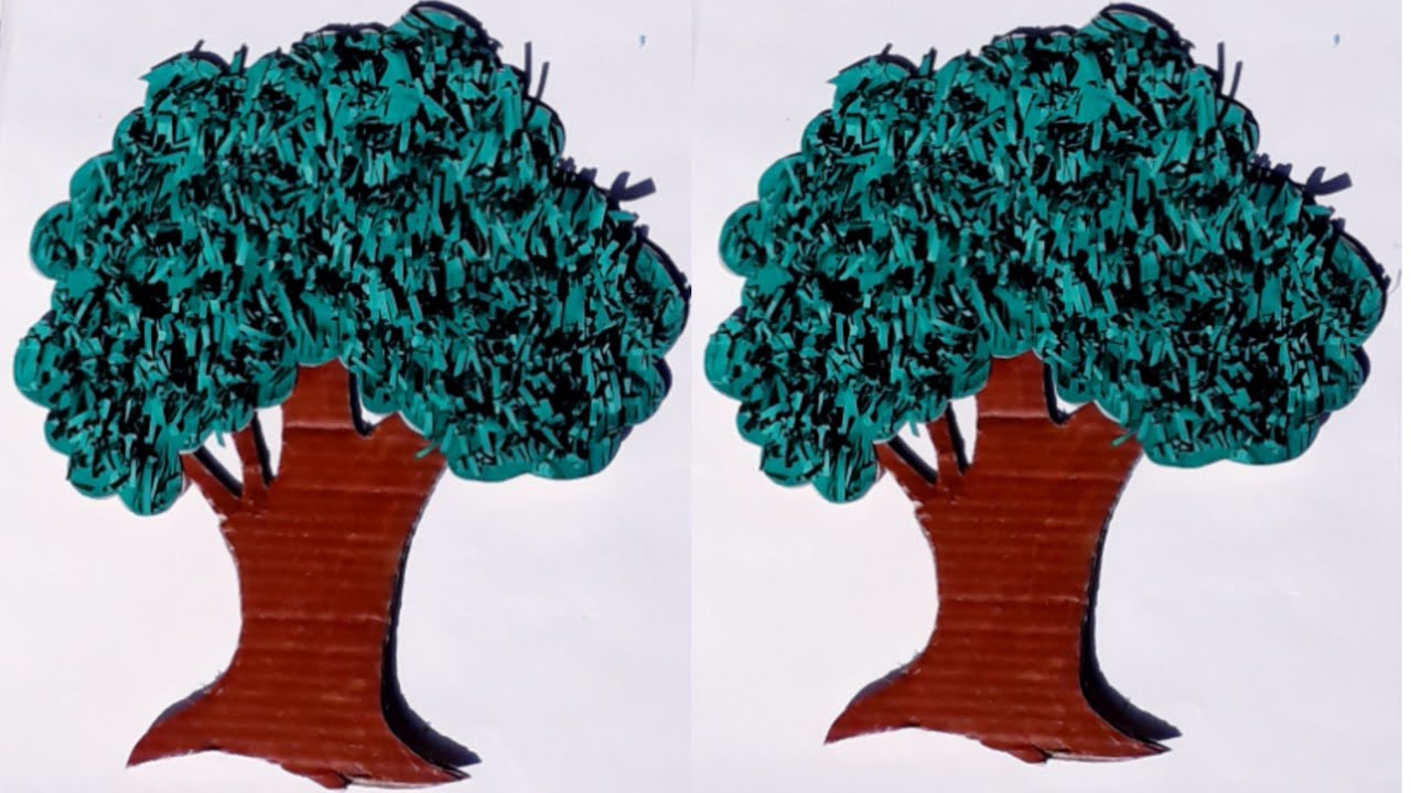 How to make Tree Wall hanging||Wall hanging ideas||Paper craft||Wall ...