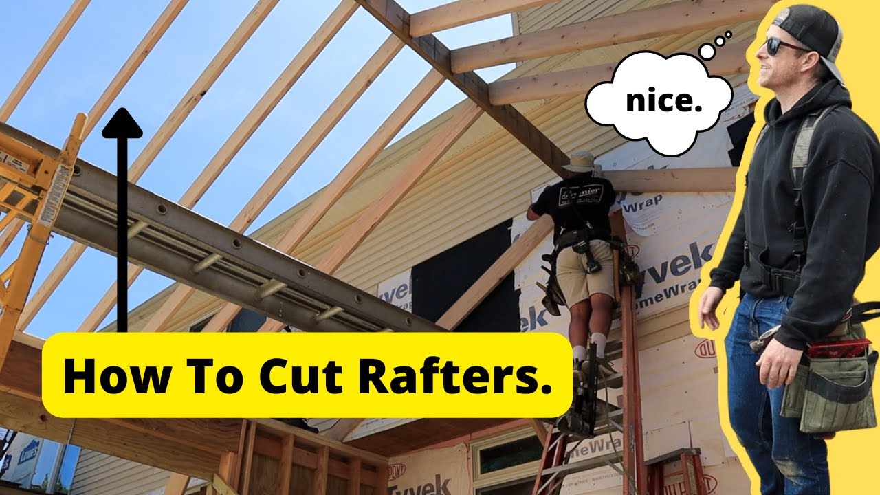 How To Cut Roof Rafters - INSANE Backyard Pt 6 - YouTube