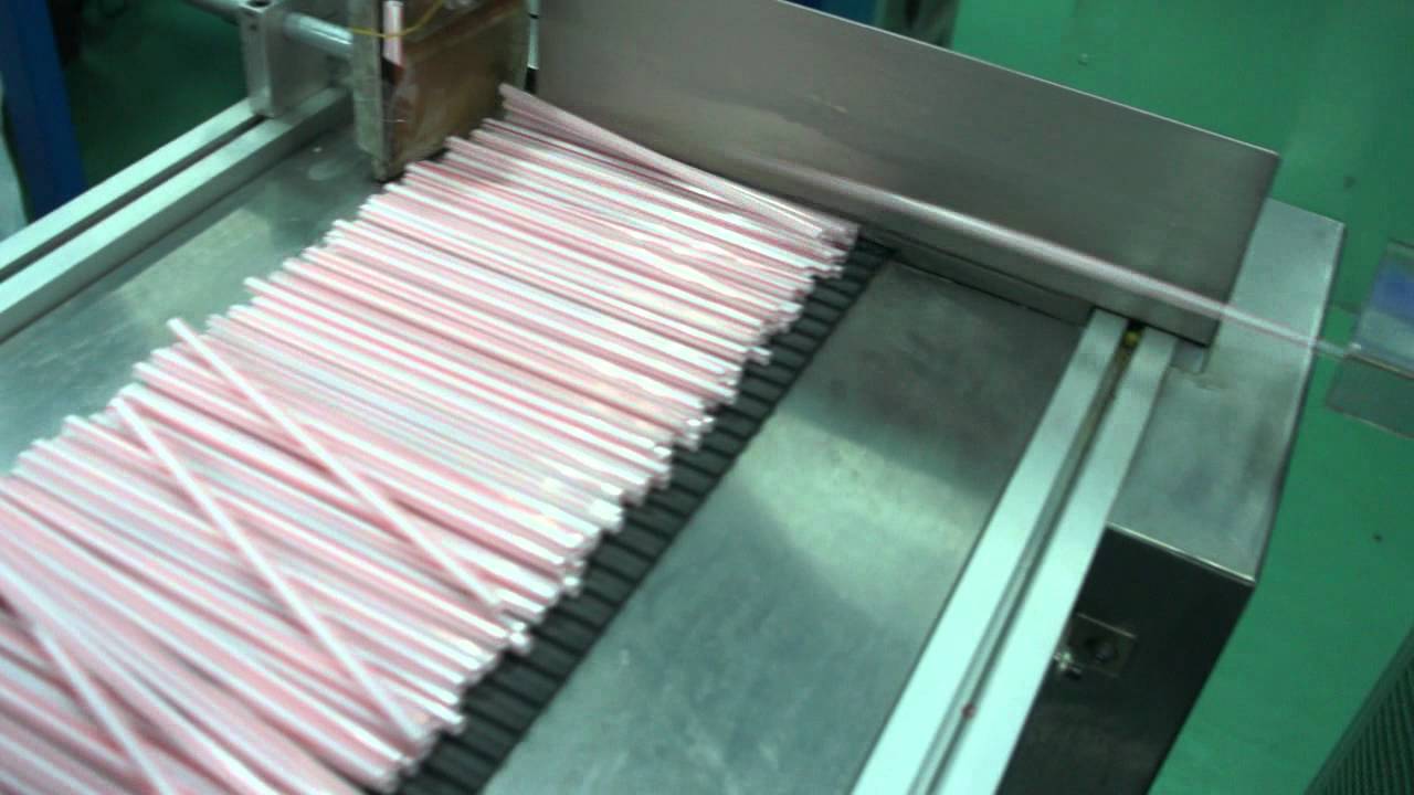 Straight Drinking Straw Making Machine - YouTube