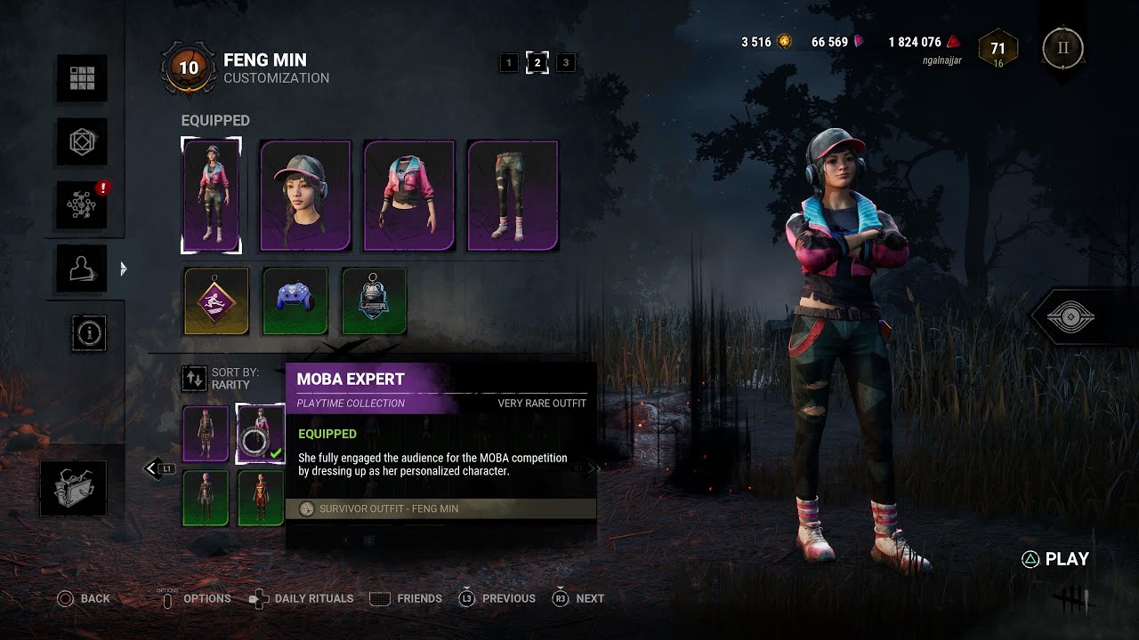 Dead by Daylight Feng Min (Moba Expert rift outfit) #dbd #gameplay #ps5 ...