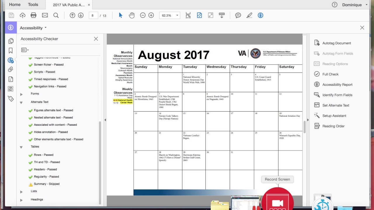 508 PDF Remediation - Adding Title, Setting Language, Fixing Alt Text ...